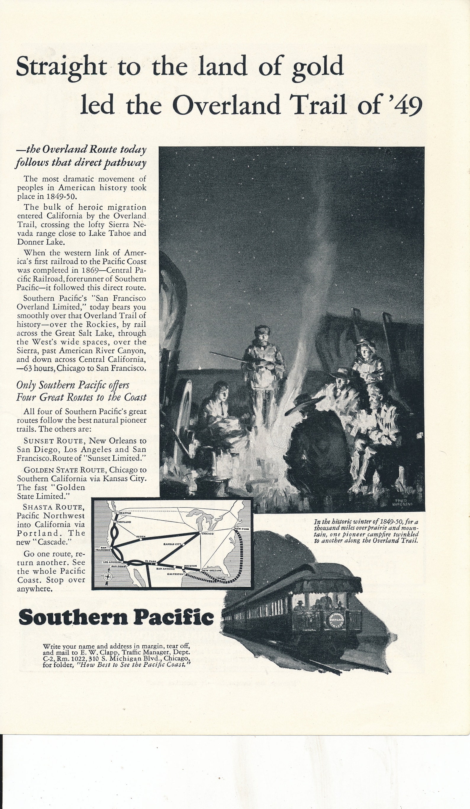 Southern Pacific Railroad 3 Magazine Print Ads From 1910's, 1920's and ...