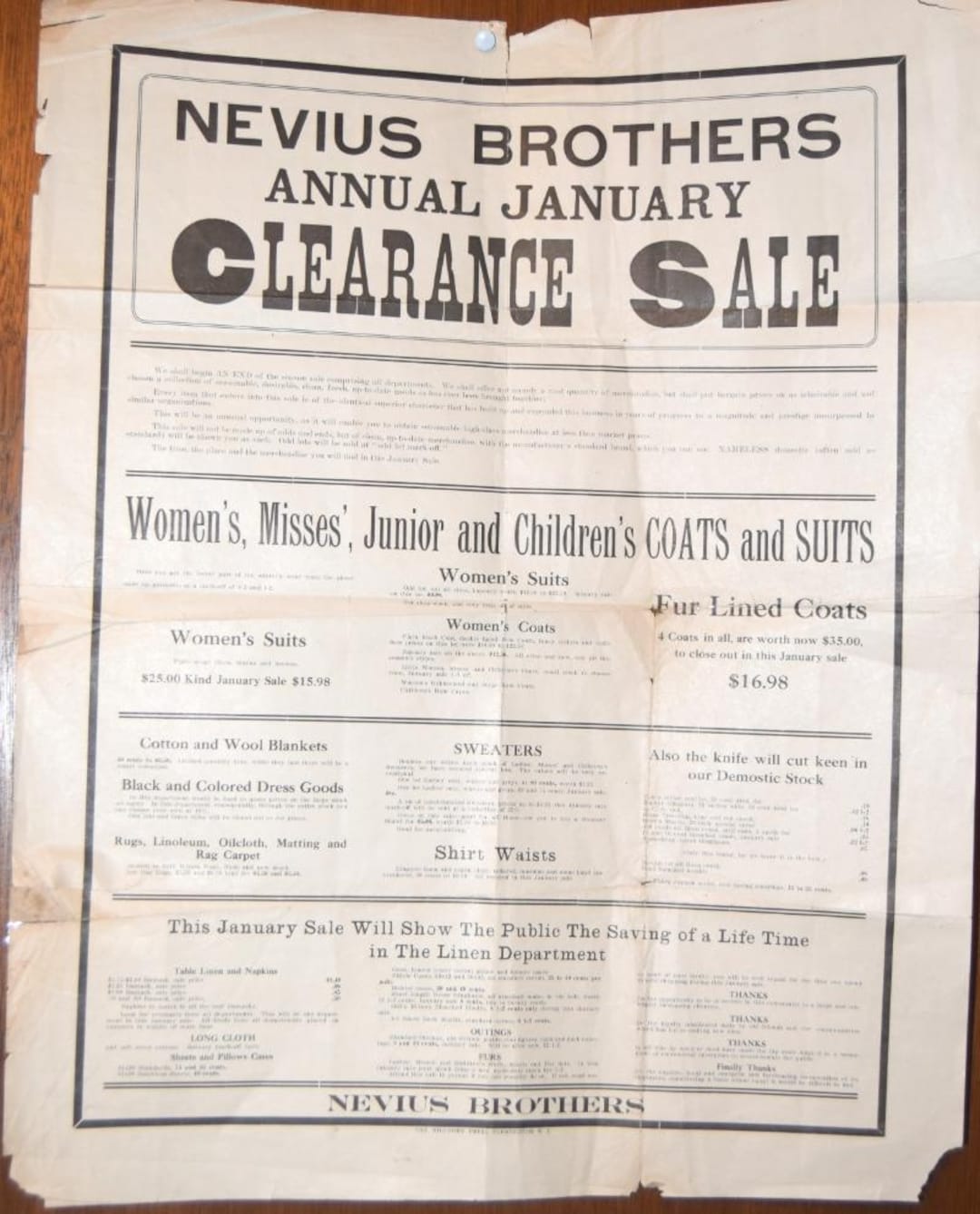 Vintage Antique Nevius Brothers Flemington, New Jersey 1880's Annual ...