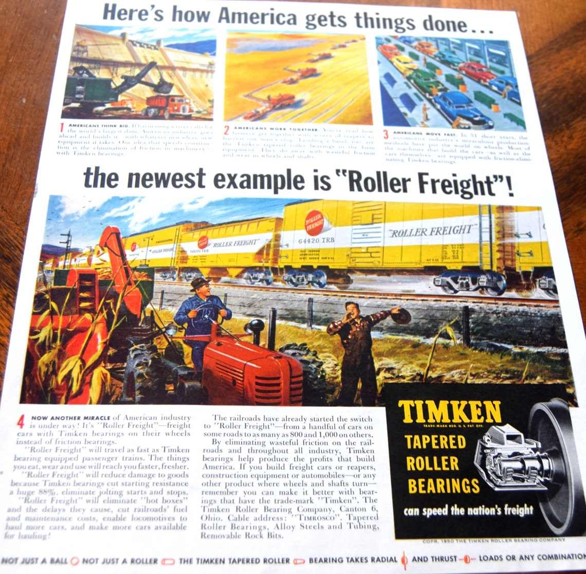 Vintage Magazine Print Ad's Mid 1900's Lot of 3 Railroads - Etsy