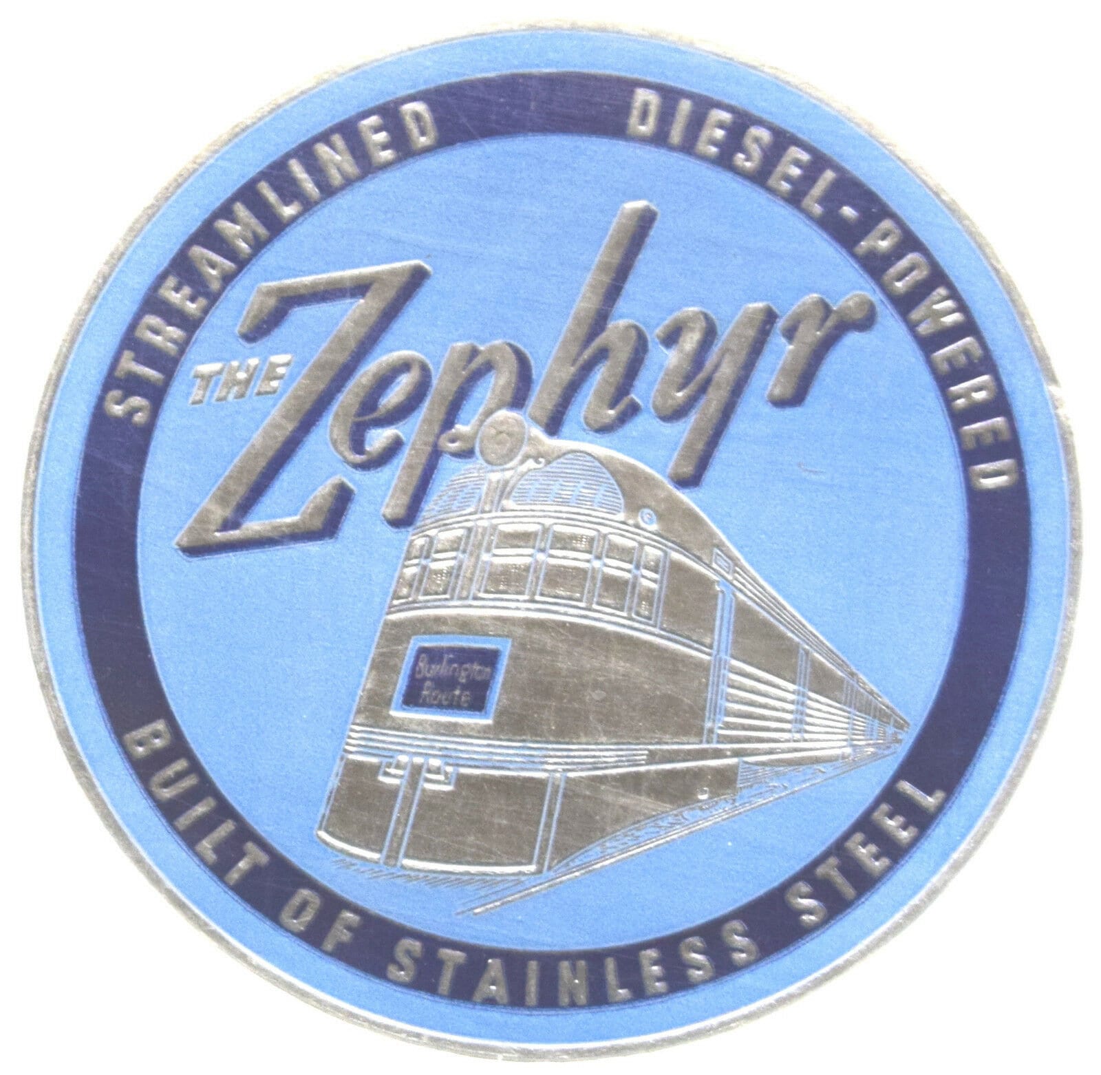 CBQ Burlington Route Railroad: Zephyr Decal in Foil 1937, Pioneer ...