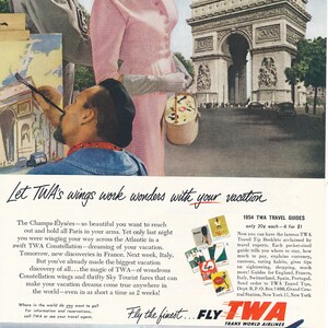 TWA Magazine Print Ads From the 1950's Lot of 3 Ad's - Etsy