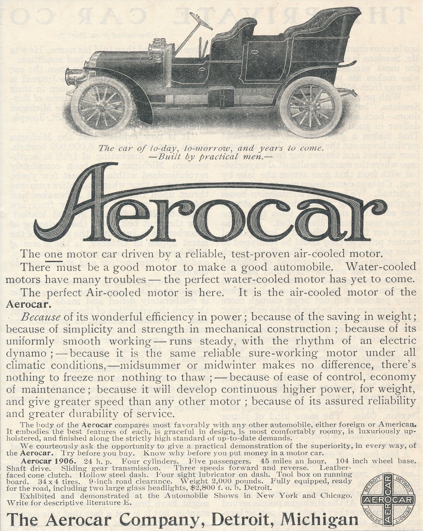 2 Vintage Magazine Print Ads for 1906 Aerocar - Etsy