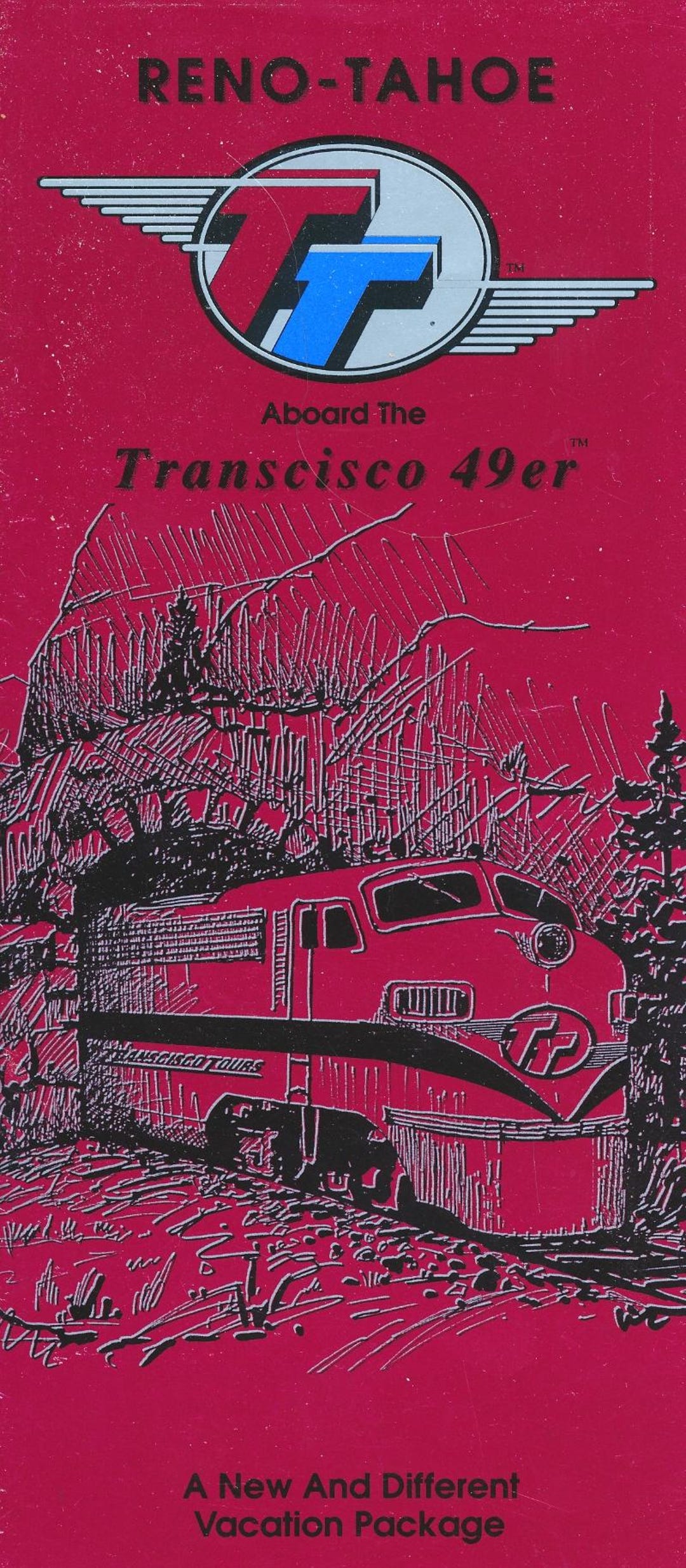 Sierra 49er Express-transcisco 49er Passenger Train Lot of 3 Brochures ...