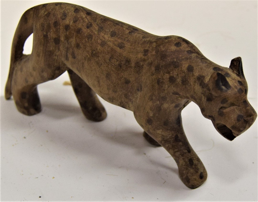 South African Wooden Hand Carved Leopard - Etsy