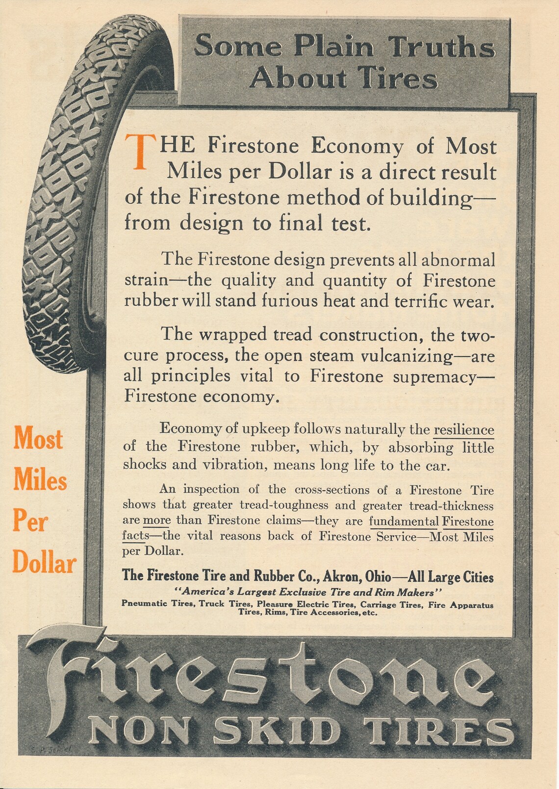 2 Vintage Print Ads for Firestone Tires 1910's and 1920's - Etsy
