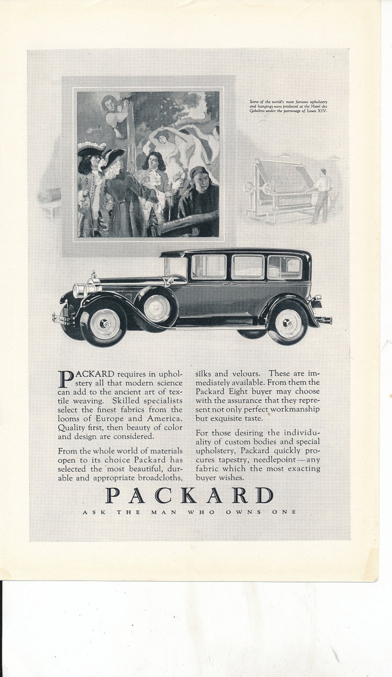 4 Vintage Packard Print Ads From the 1920's - Etsy