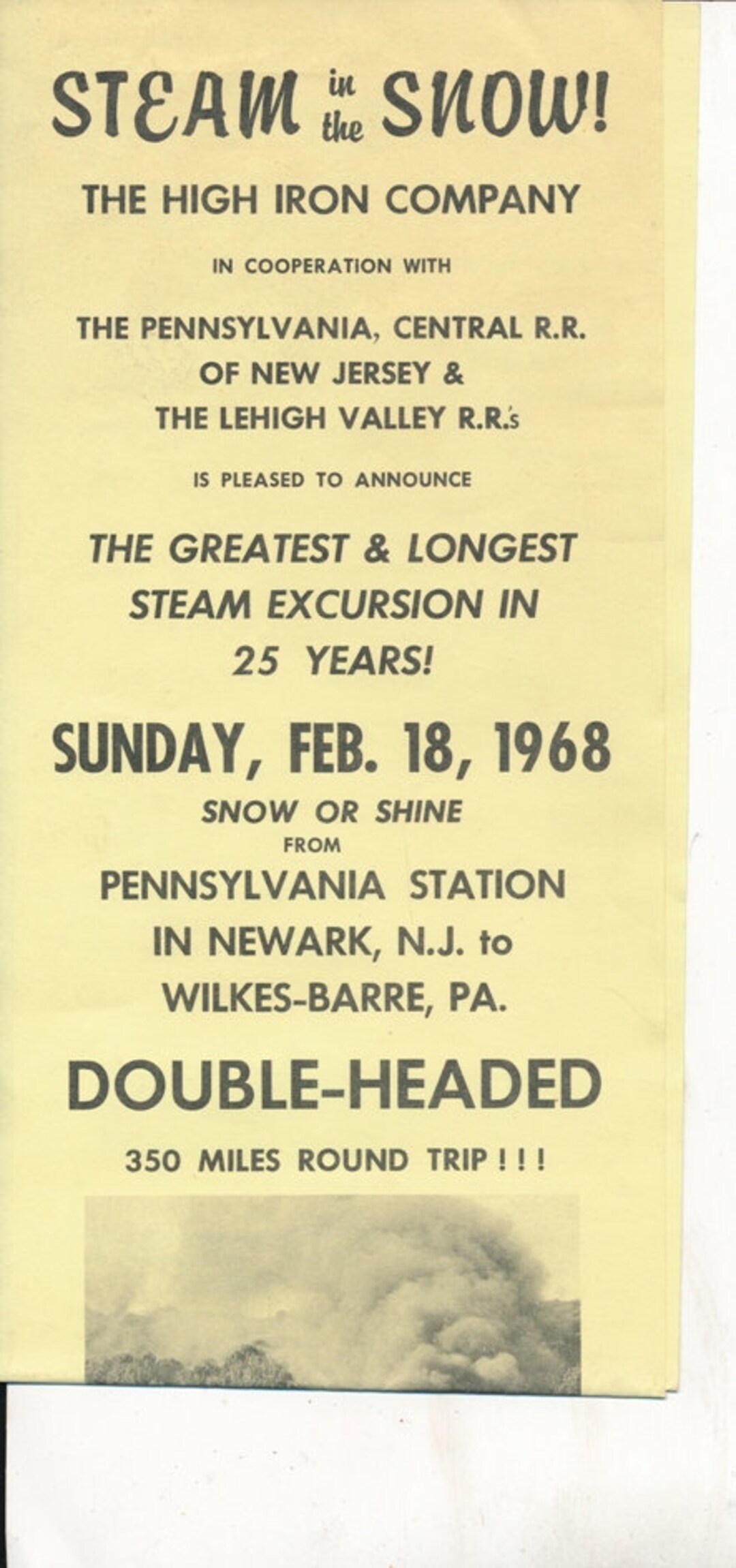 High Iron Company Steam Excursion Flyers From the 1960's and 1970's ...