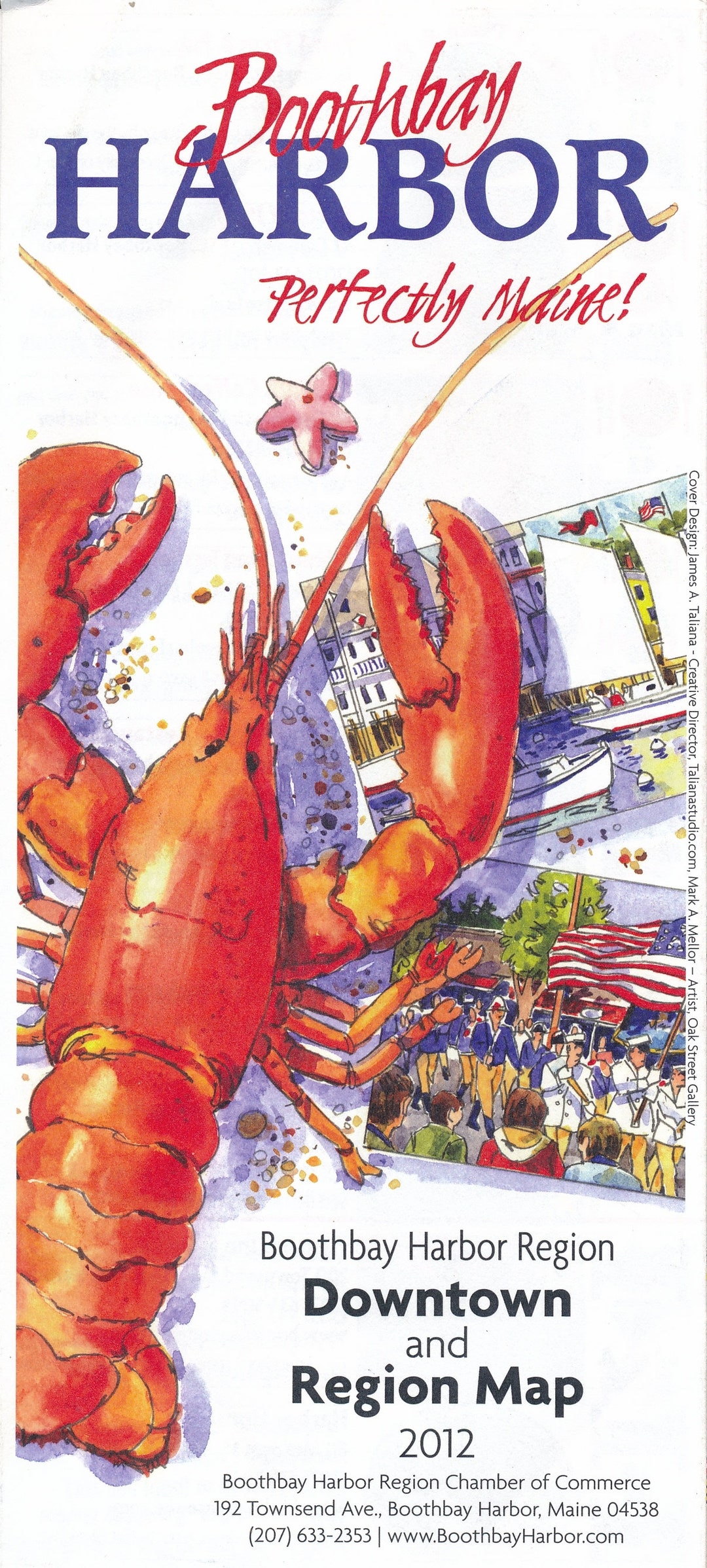 Boothbay Harbor Region Downtown and Region Map 2012 - Etsy