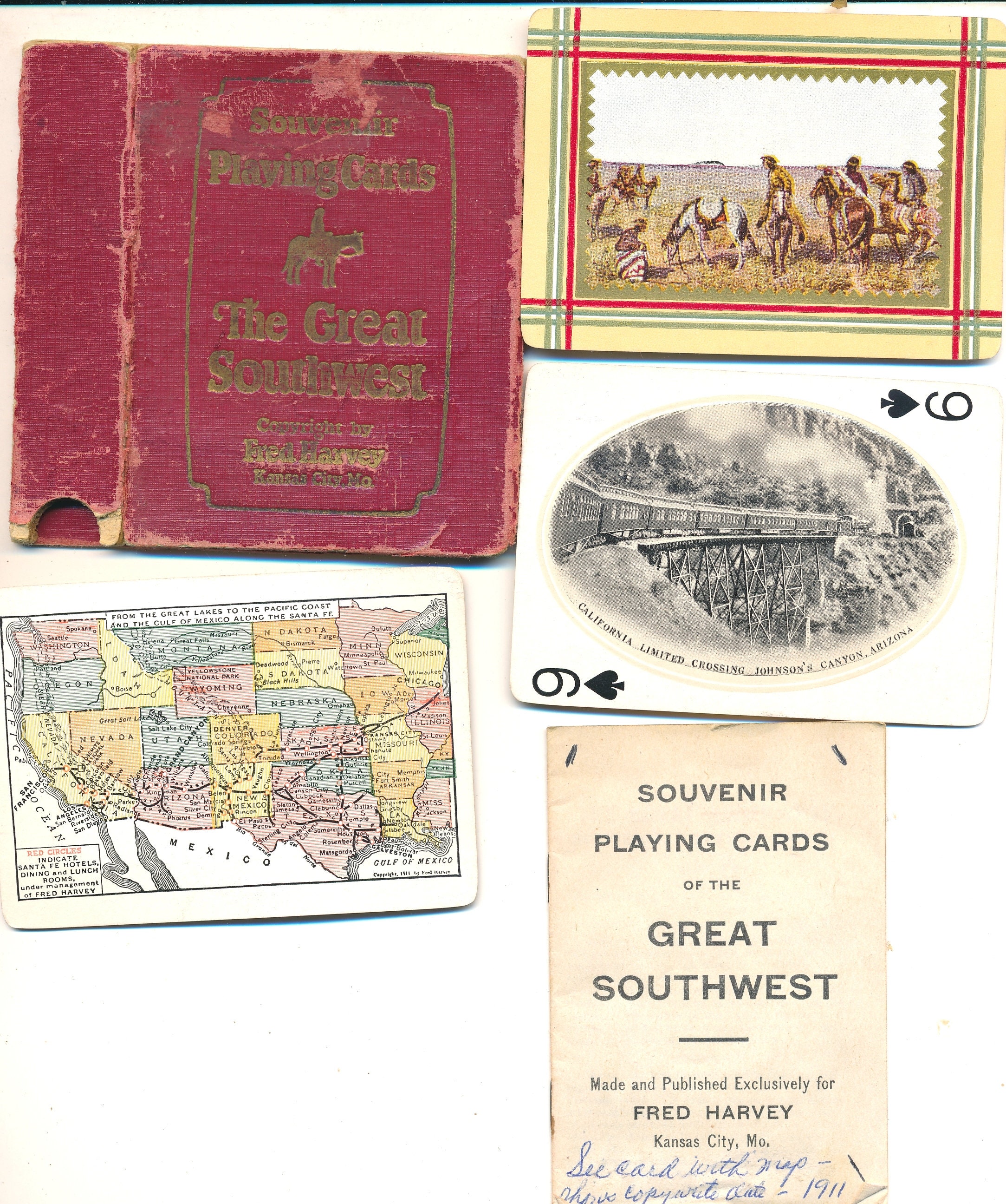 Fred Harvey Playing Cards of the Great Southwest 1910's - Etsy