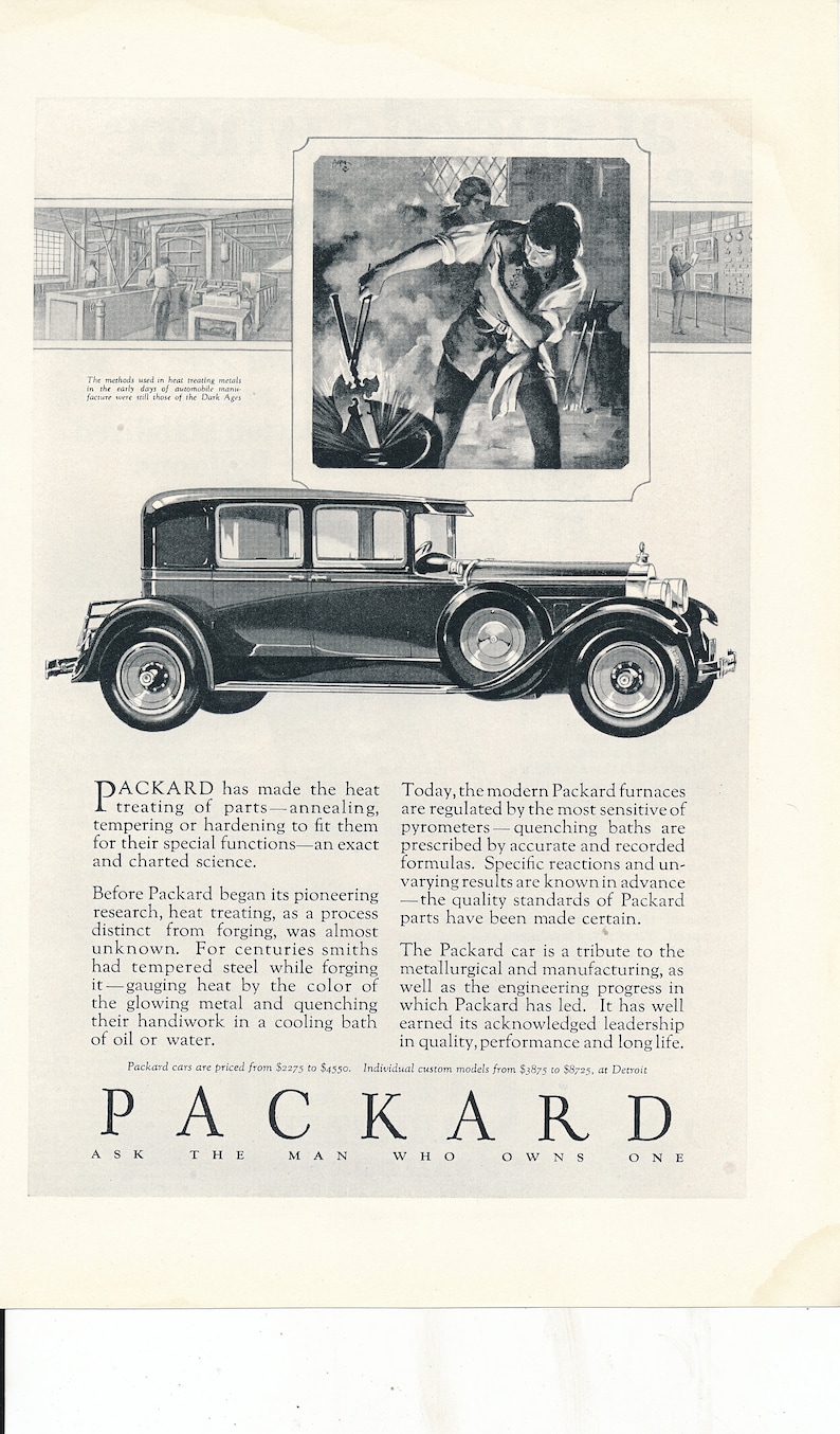 4 Vintage Packard Print Ads From the 1920's - Etsy