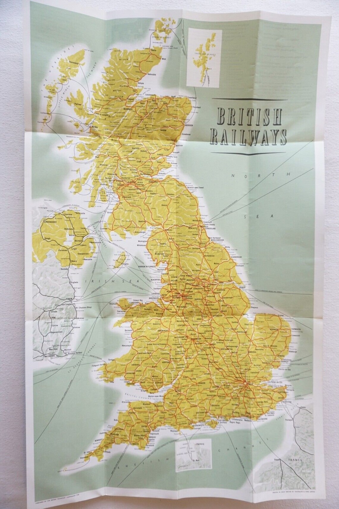 1960 British Rail Passenger Travel Facilities & Network Railway Map - Etsy
