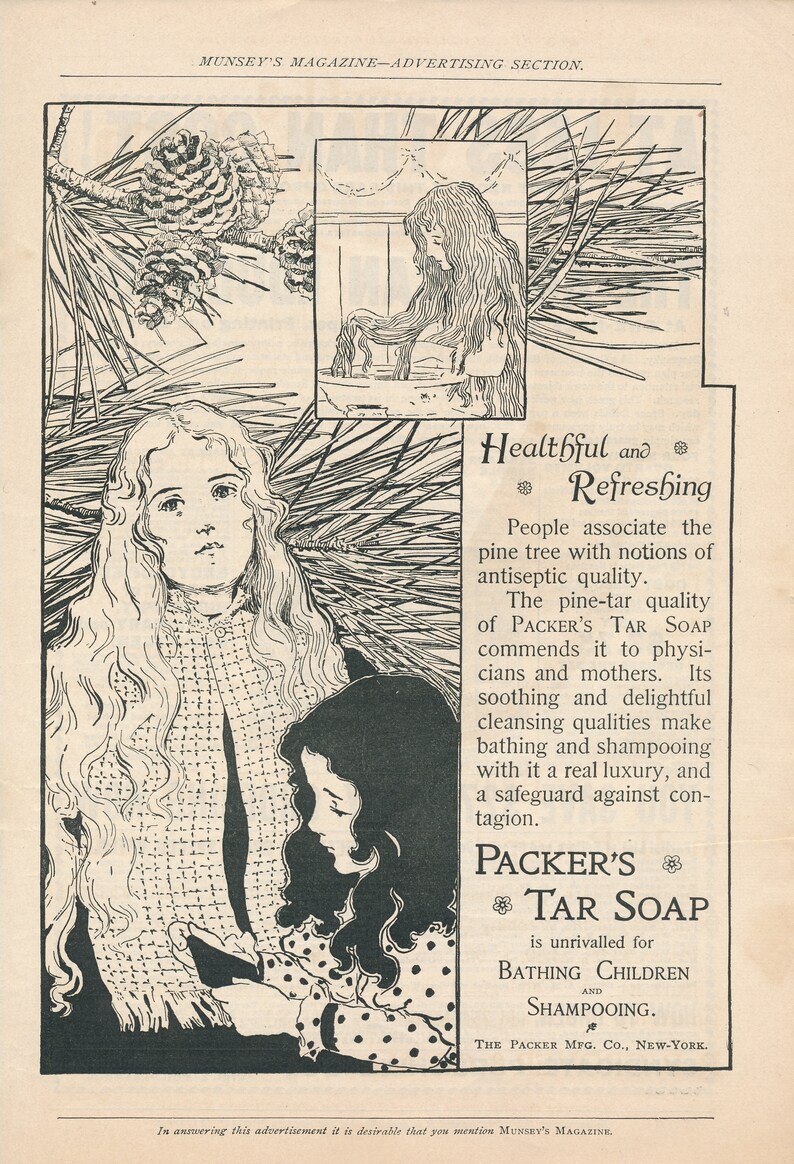 Vintage Early 1900's Magazine Print Ad's for Soap Products Assorted ...