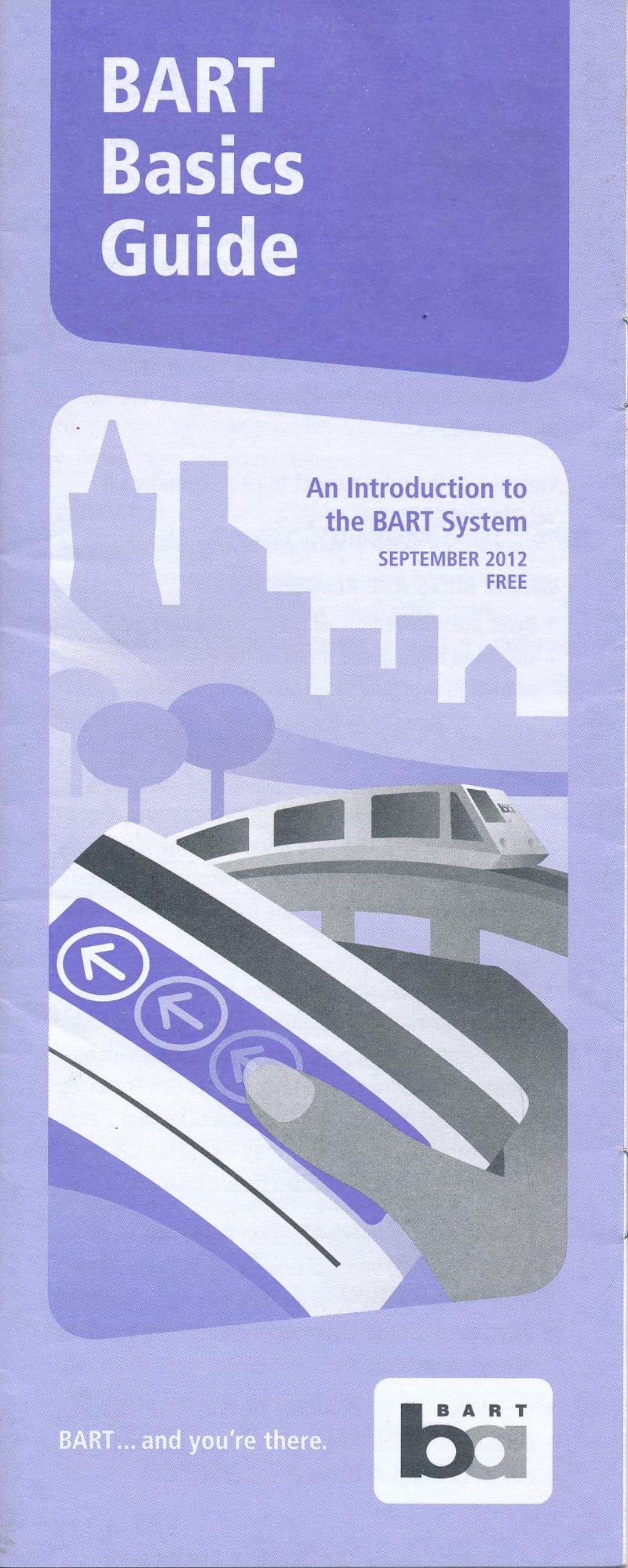 BART (bay Area Rapid Transit) San Francisco Two Brochures "bart Basics ...