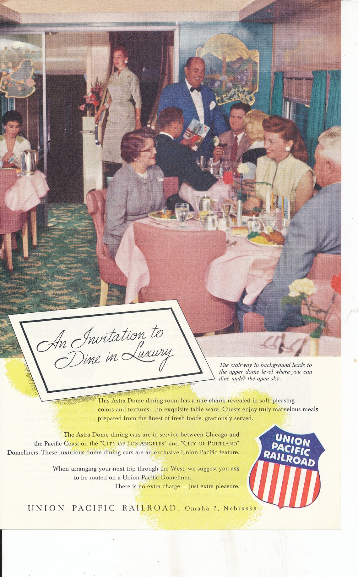 Union Pacific Railroad 5 Magazine Print Ads From the 1950's - Etsy