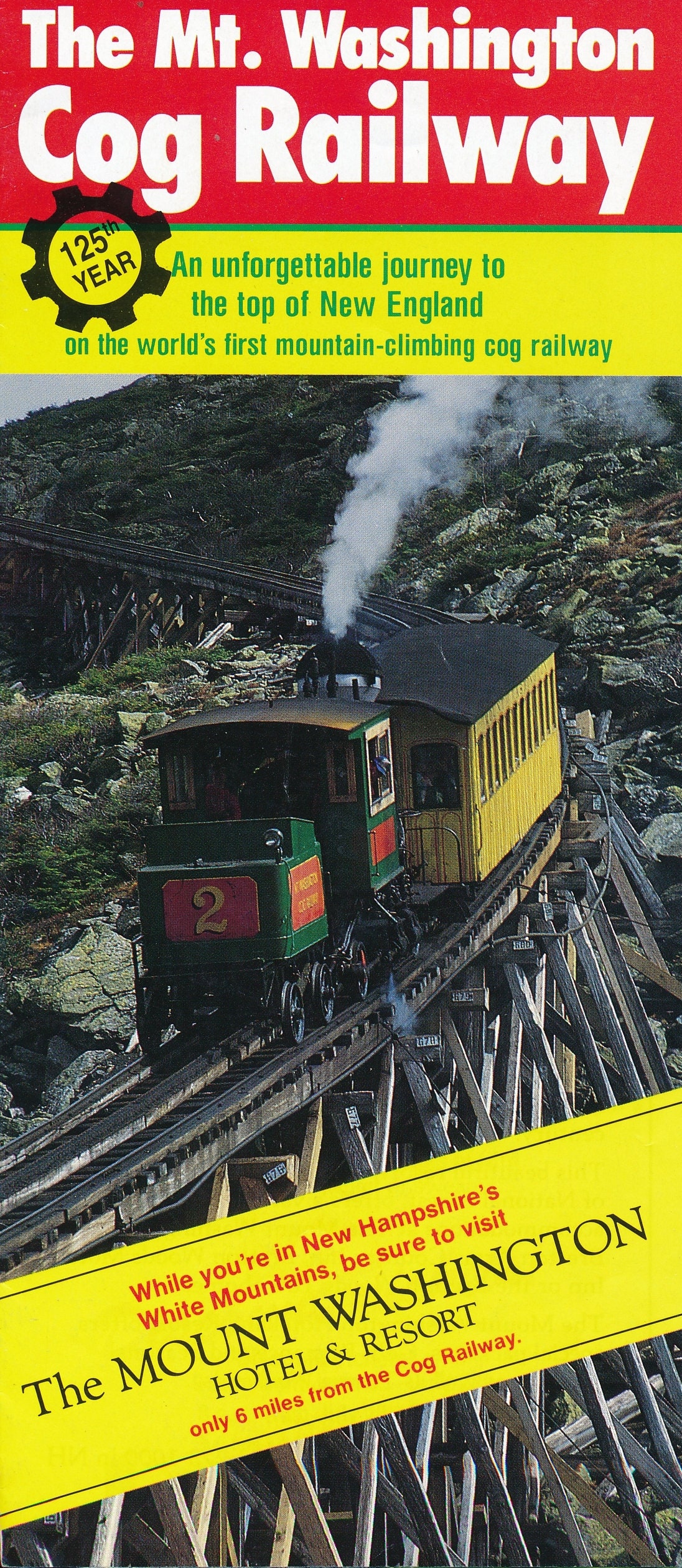 Mount Washington Cog Railway Lot of 5 Brochures - Etsy