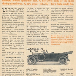 3 Vintage Hudson Auto Print Ads From the 1910's - Etsy