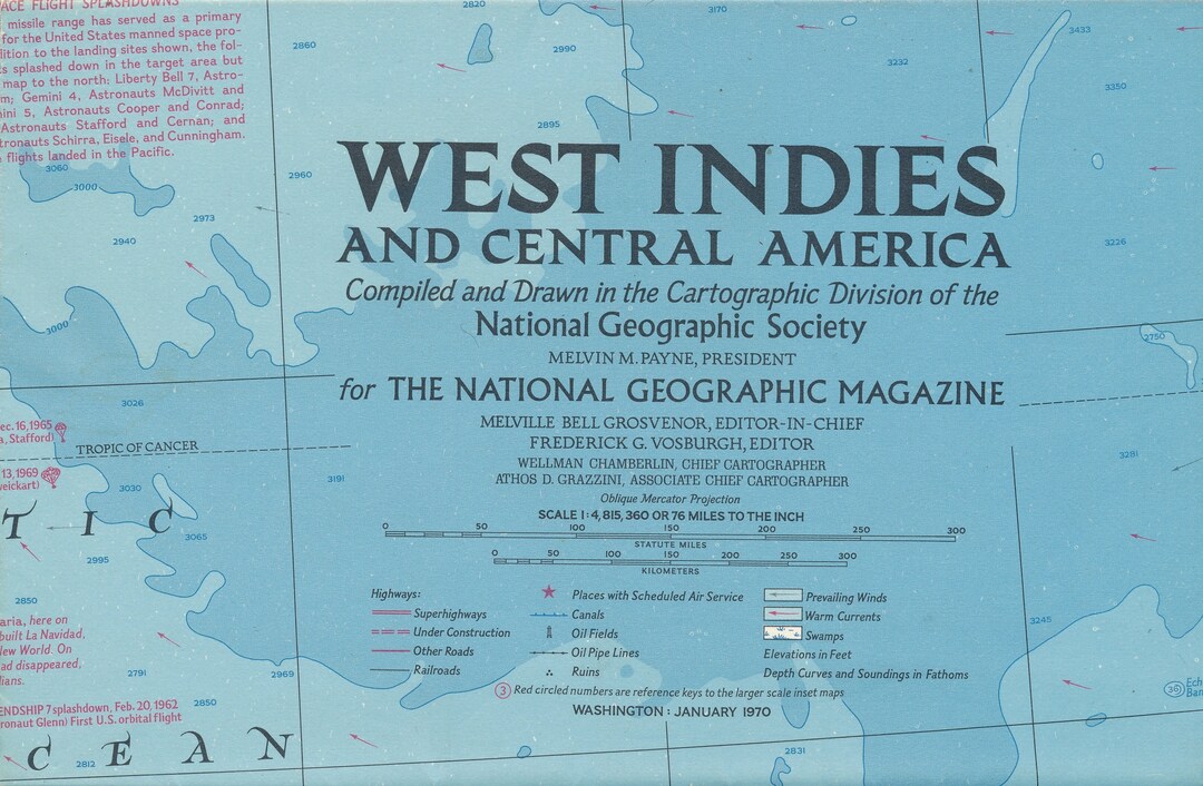 The National Geographic Magazine Maps: West Indies and Central America ...