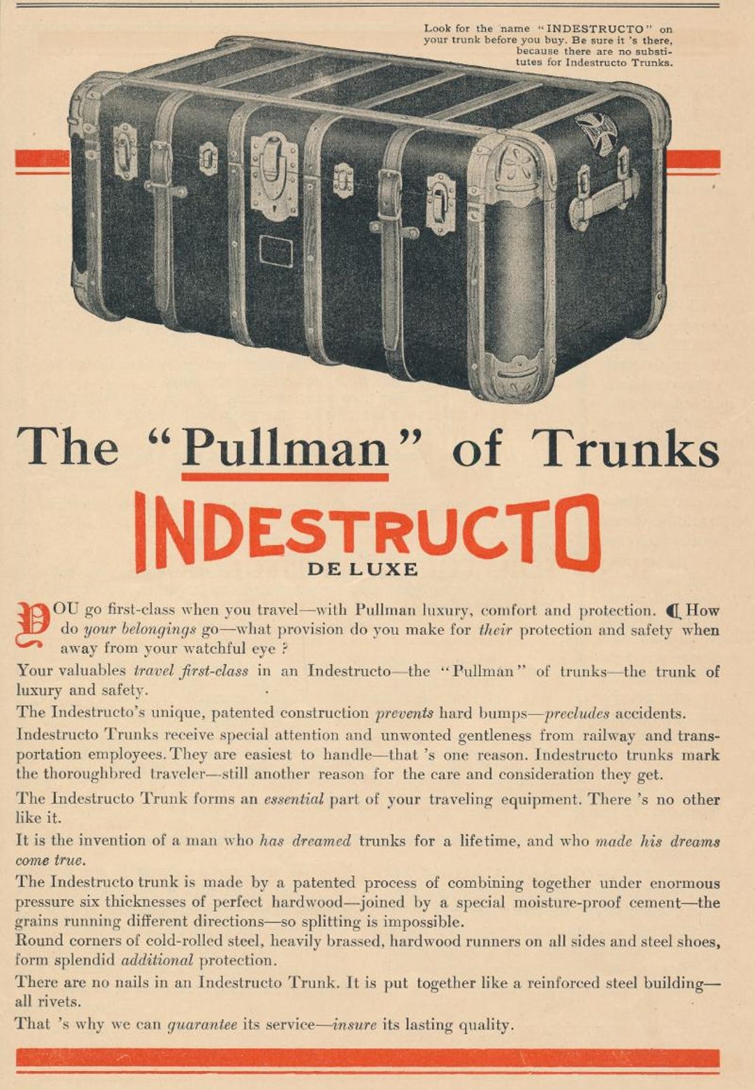 The Pullman of Trucks Indestructo De Luxe Magazine Print Ad From the ...