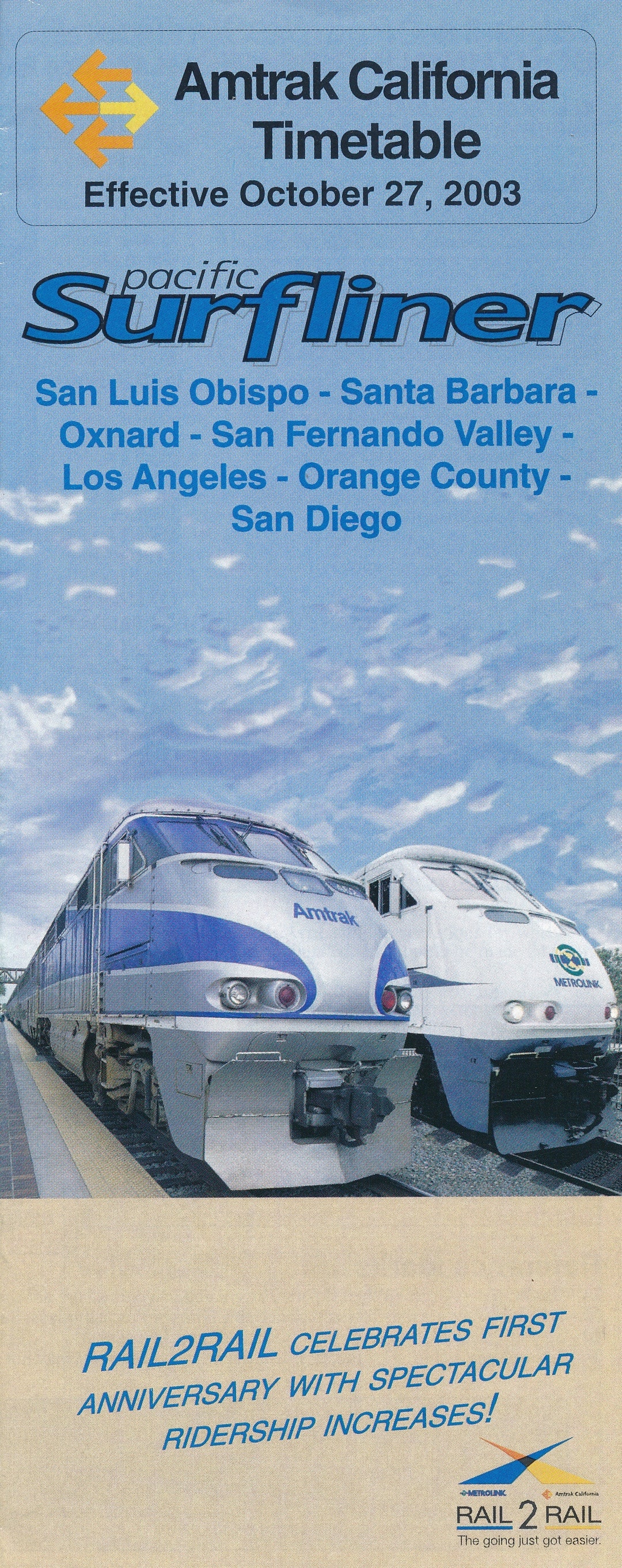 Amtrak California Timetables Lot of 7: California Amtrak, Capitol ...