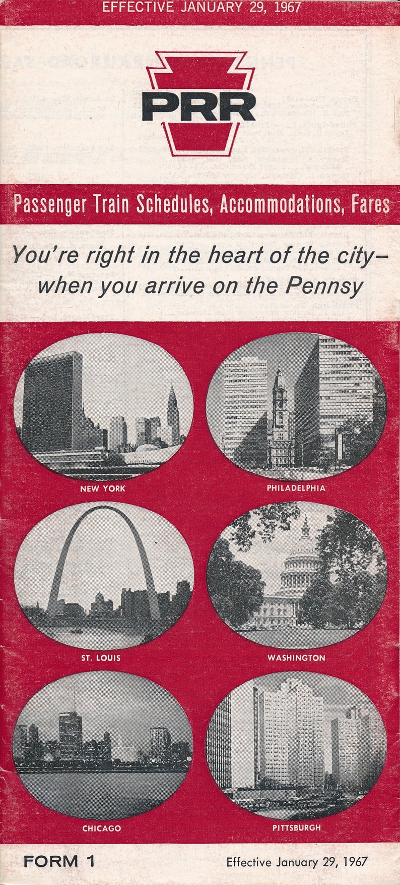 Pennsylvania Railroad Public System Timetable January 29 1967 - Etsy