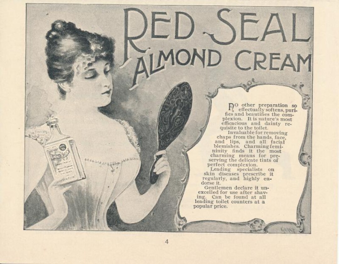 Red Seal Almond Cream Magazine Print Ad Approx. Size 6 X 4.5 Fine ...