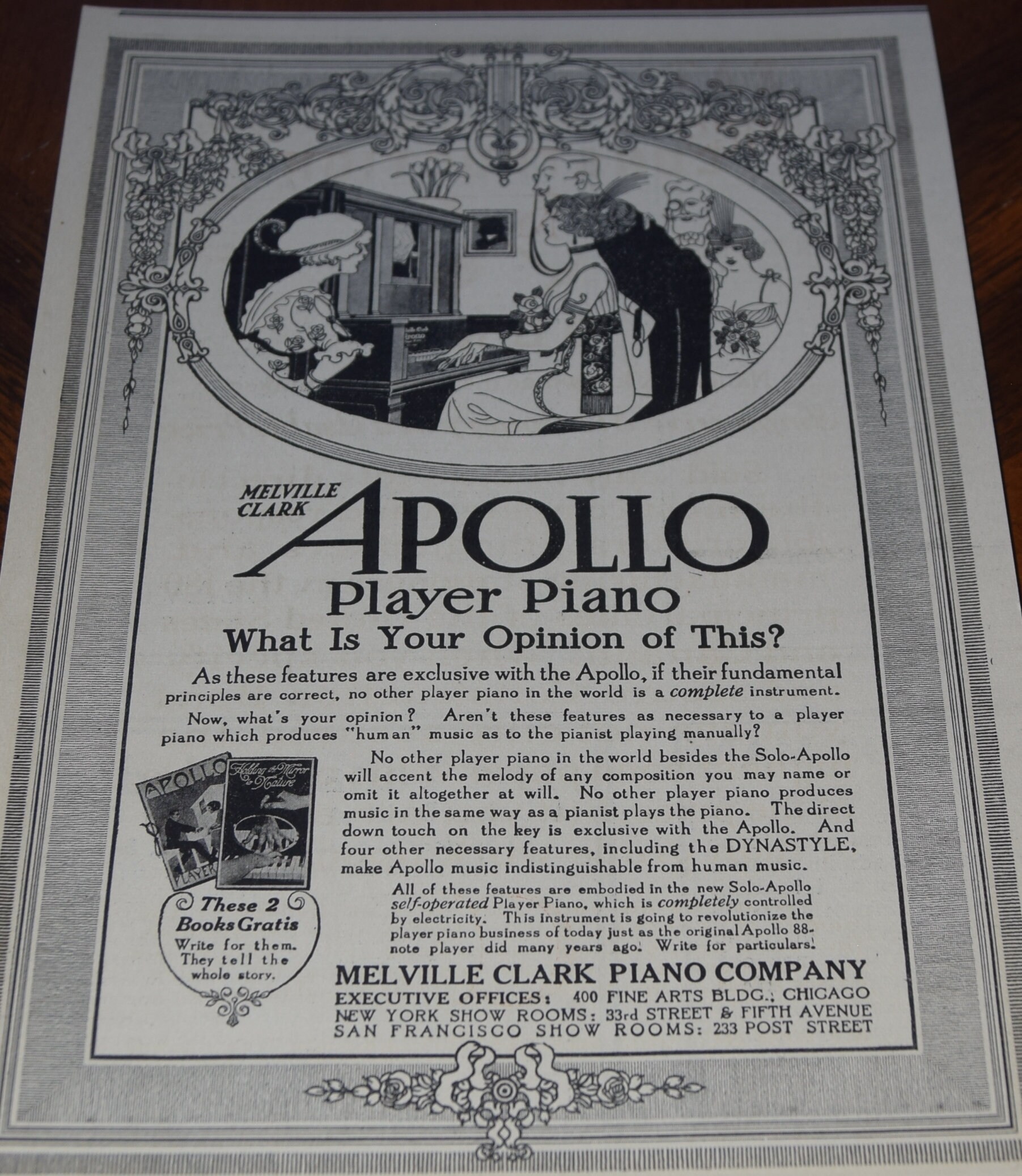 Vintage Magazine Print Ad's Early 1900's for Pianos Lot of 8 Assortment ...