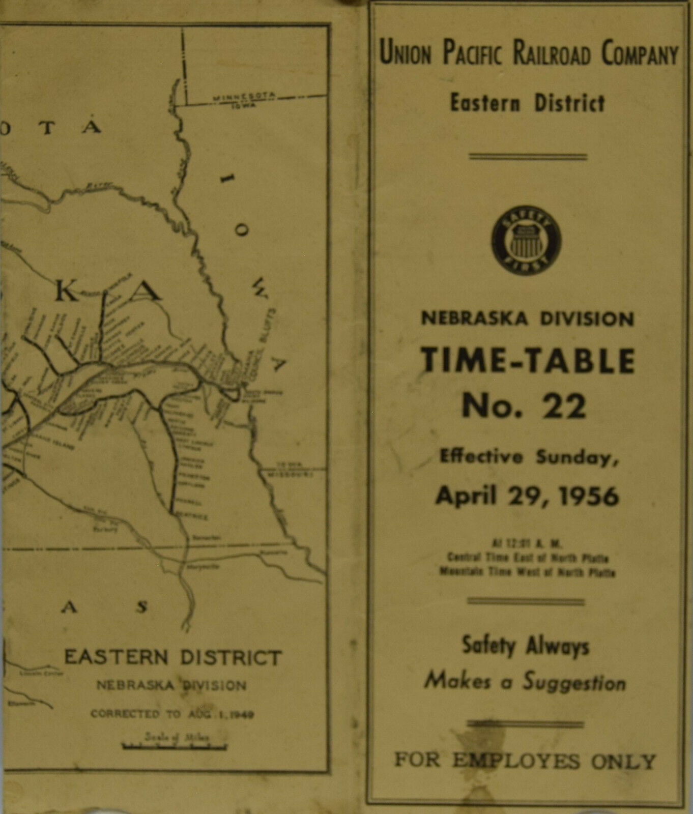 Union Pacific Employee Timetables 7 Different to Choose From. - Etsy