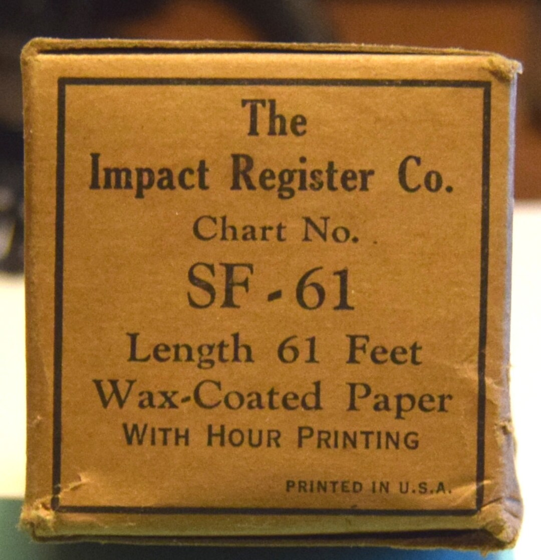 The Impact Register Company Engine Speed Recorder Wax Tape SF-61 Used ...
