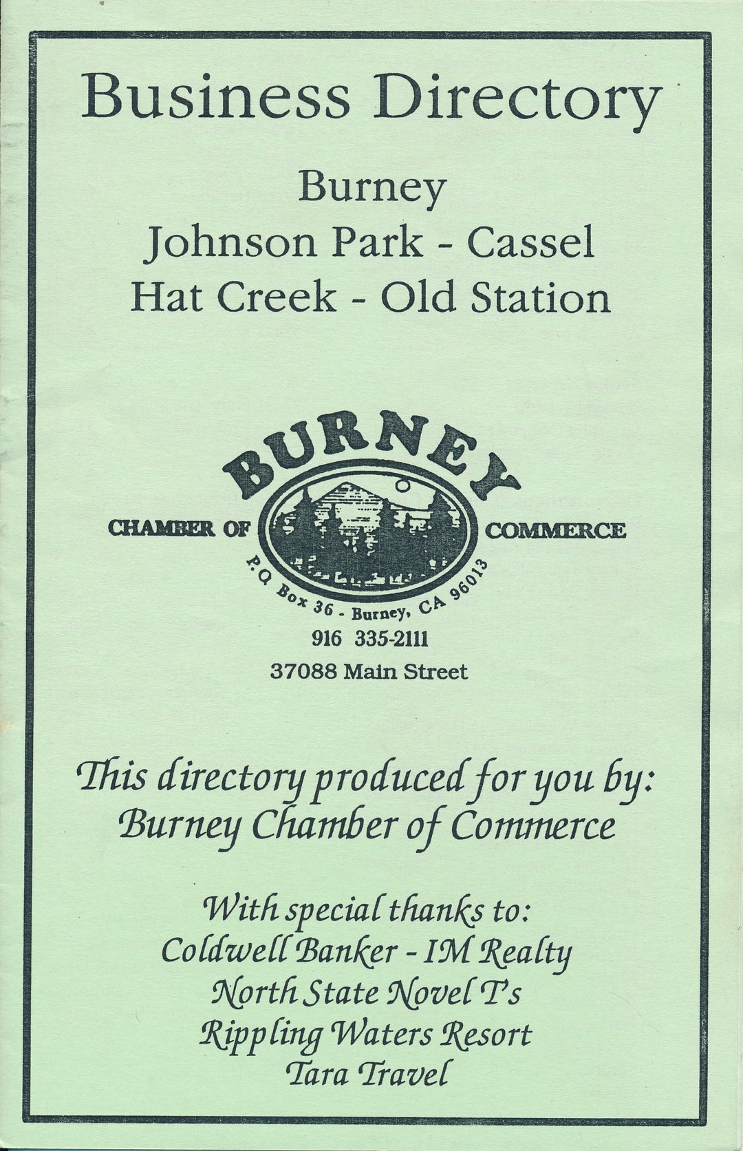 Burney, California Lot of 5 Brochures Including a City Map - Etsy