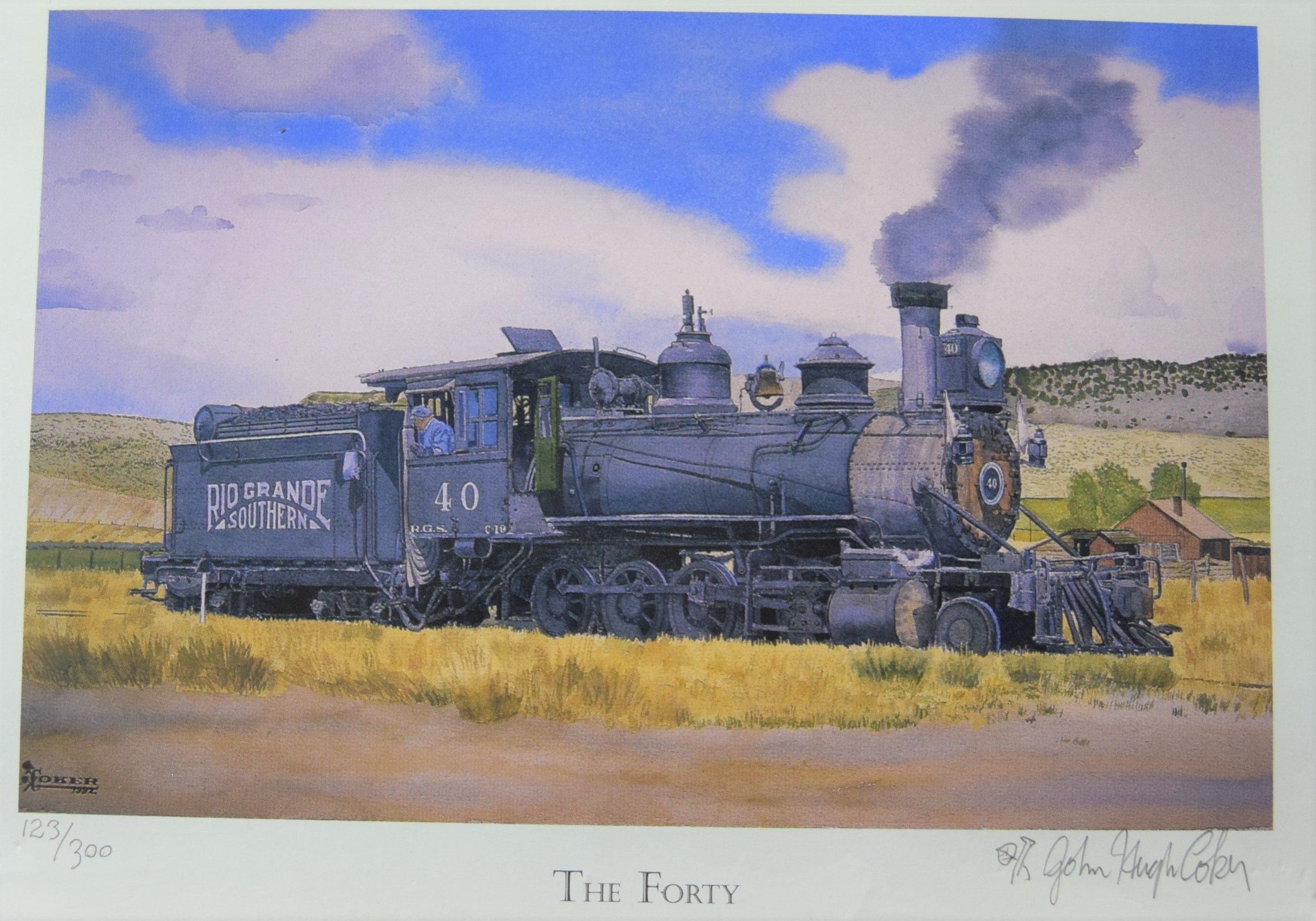 Rio Grande Southern Steam Locomotive 40 at Ridgeway. 7 X 10 Print of ...