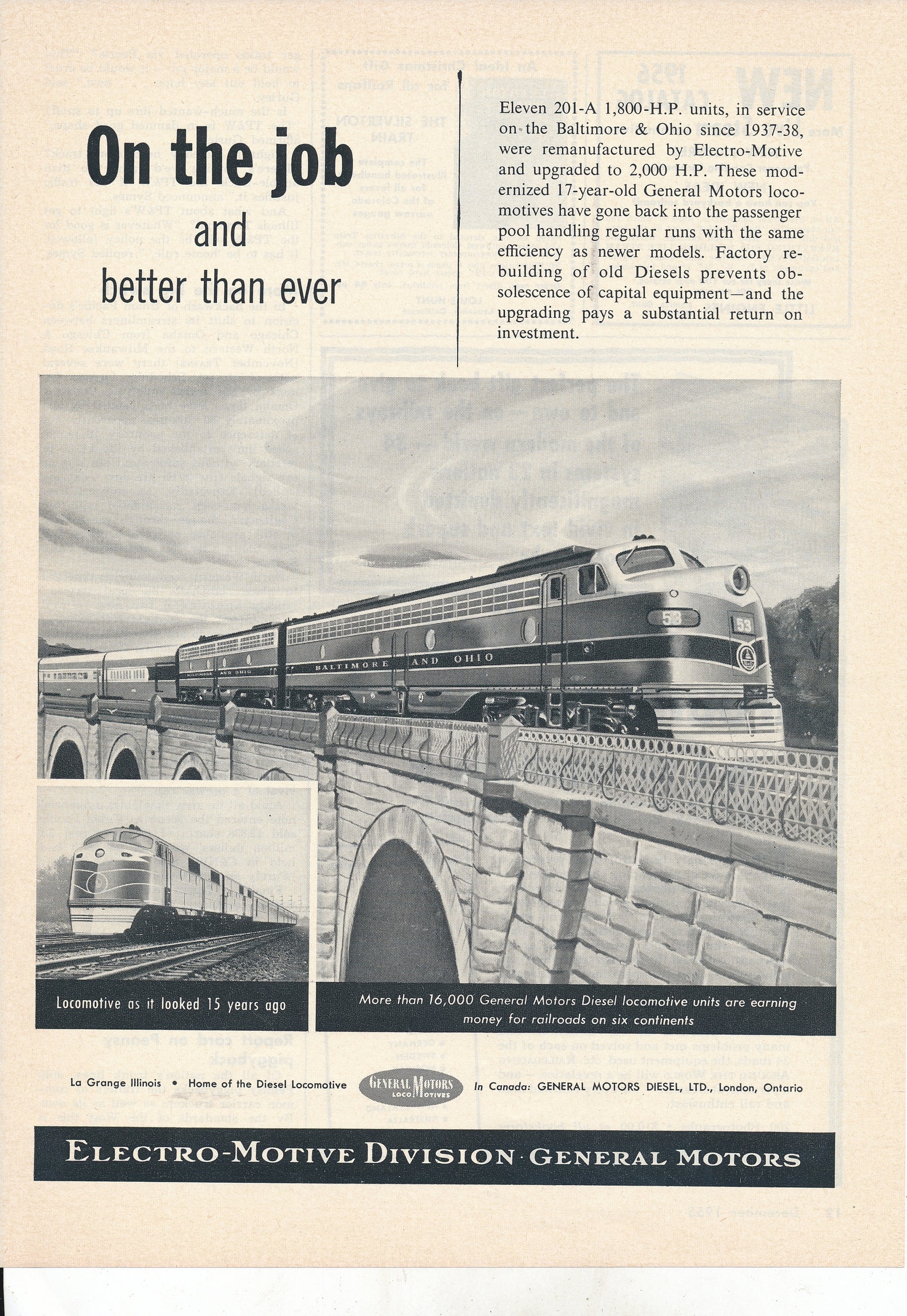 General Motors Locomotives by Electro-motive Division 2 Print Ads From ...
