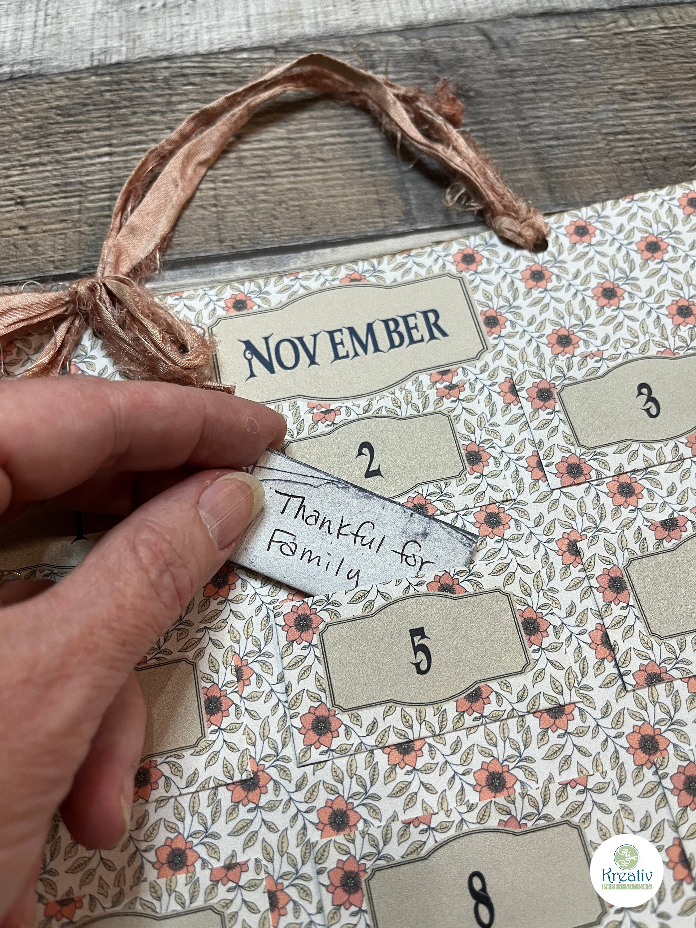 November Gratitude Calendar, Printable Blessing Tracker (digital ...