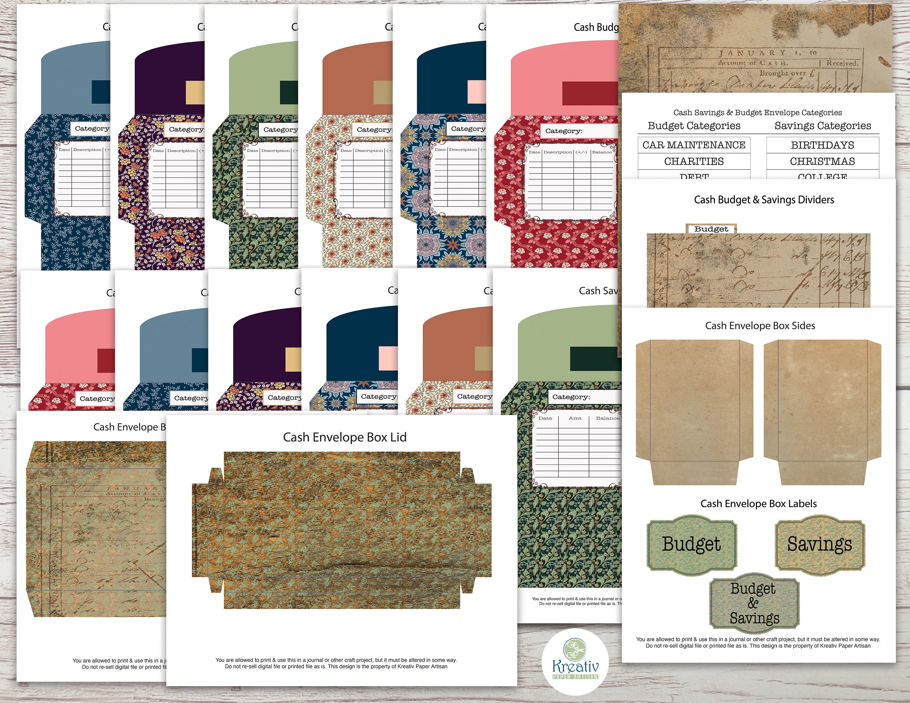 Printable Cash Envelope Bundle Budget and Savings System | Etsy