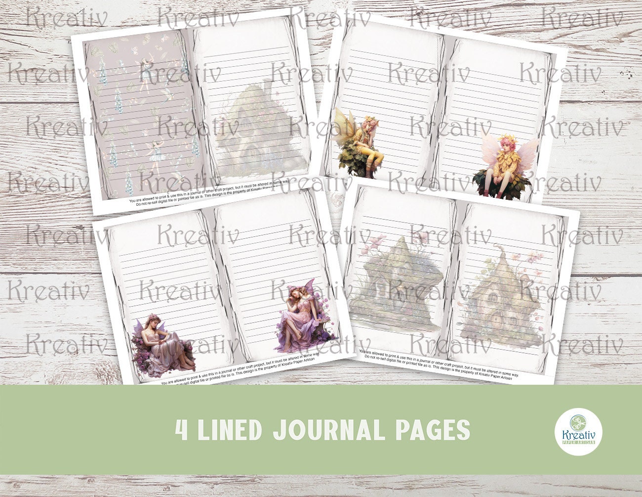 A Fairy Lovely Spring, Junk Journal Kit, Printable, Papercrafting ...