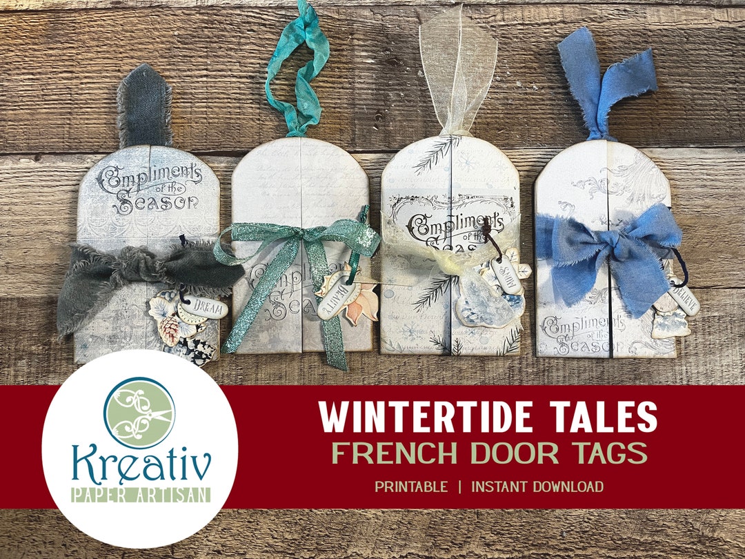 French Door Tags, Wintertide Tales, Christmas Tags, Reindeer, Jack ...
