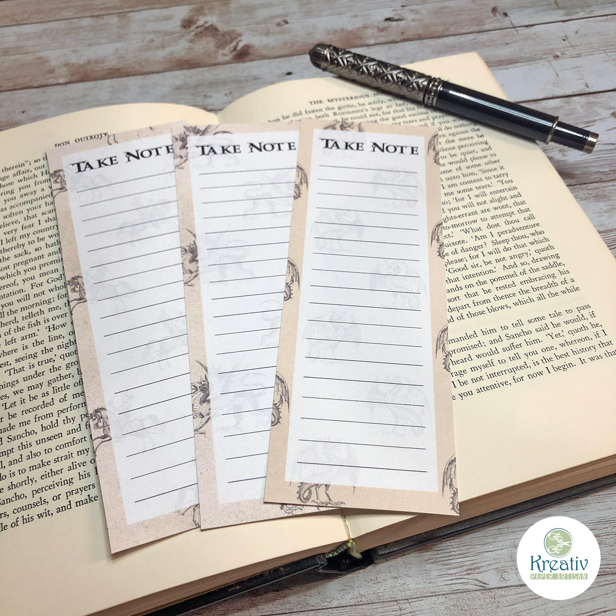 Printable Bookmarks Take Note Book Notes Book Lovers Gift | Etsy
