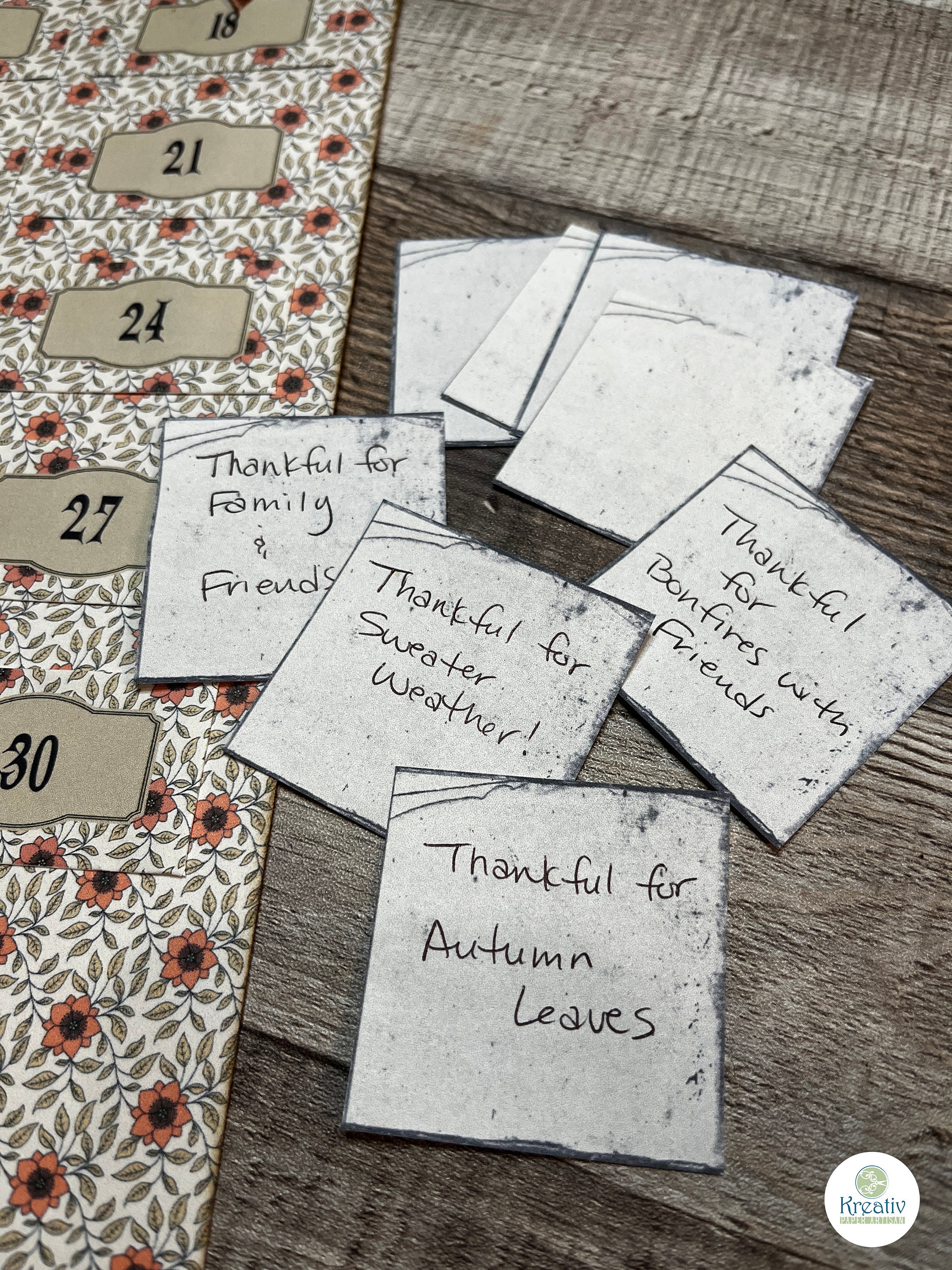 November Gratitude Calendar, Printable Blessing Tracker (digital ...