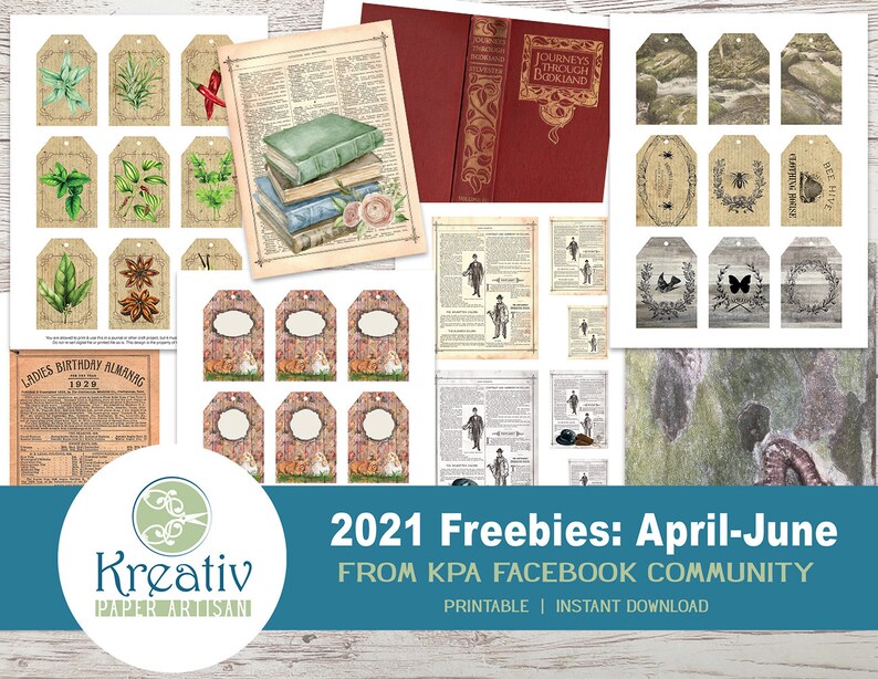 Junk Journal Freebies 2021 April-june Kreativ Paper - Etsy