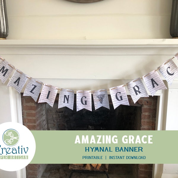 Amazing Grace Banner - Etsy