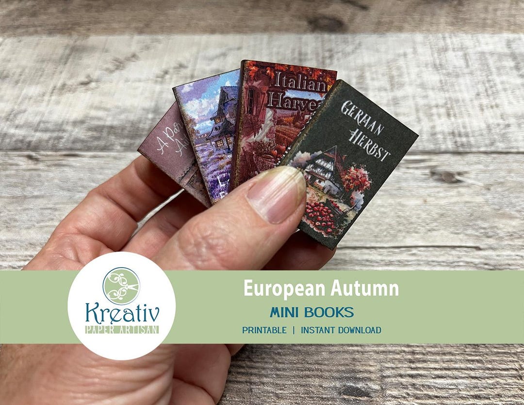 European Autumn Mini Books, Printable, Germany, France, Provence, Paris ...