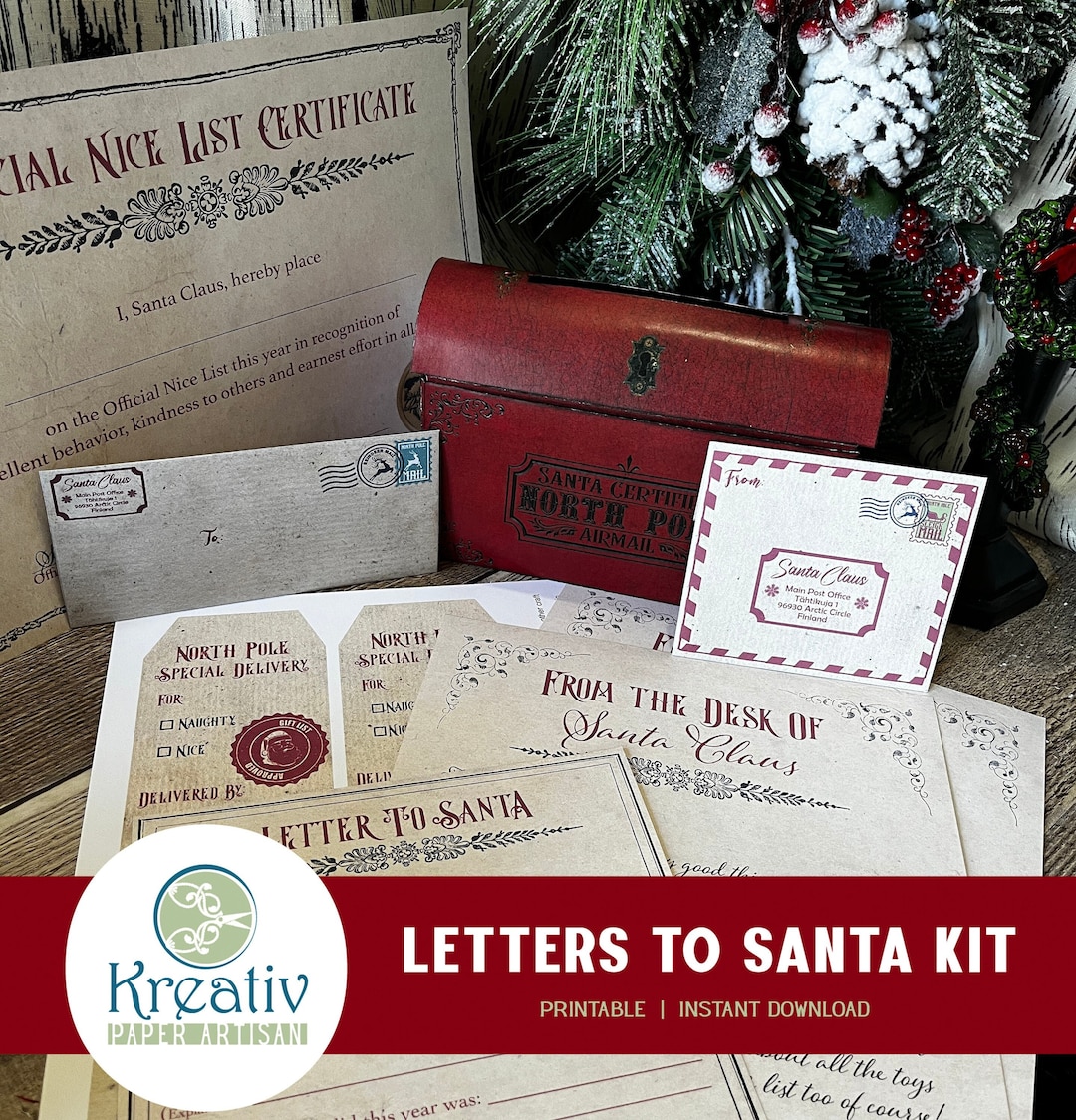 Letters to Santa Kit, Official Letter From Santa, Santa's Mailbox ...