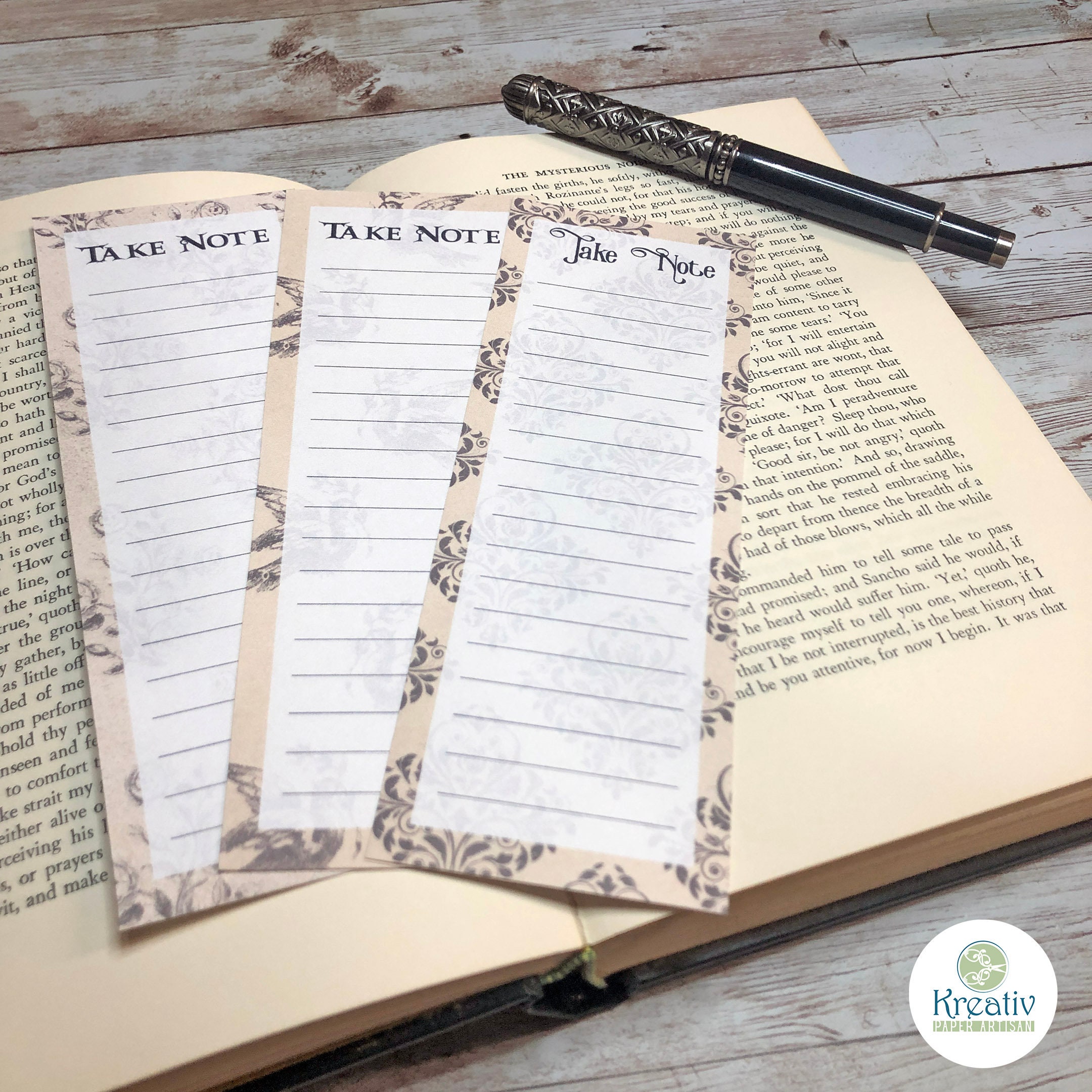 Printable Bookmarks Take Note Book Notes Book Lovers Gift | Etsy