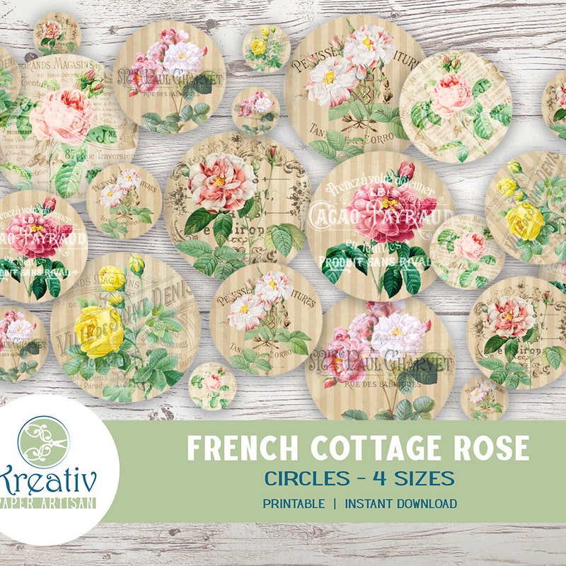 Cottage Roses - Etsy