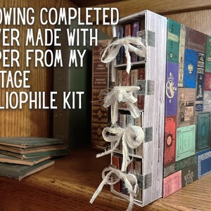 Printable Mini Bookshelf Journal Spine Kit, Book Lover Gift, Bookish ...