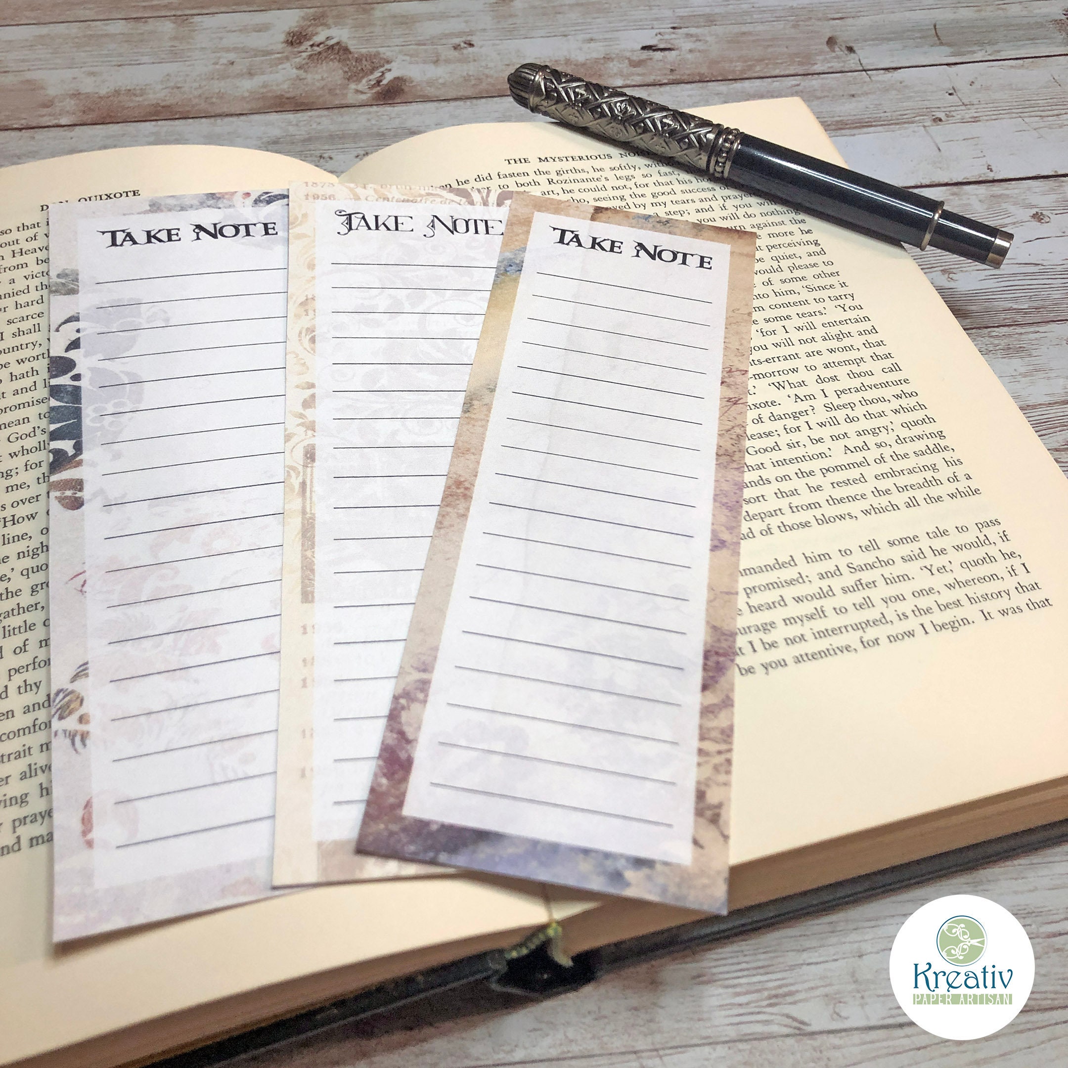 Printable Bookmarks Take Note Book Notes Book Lovers Gift | Etsy