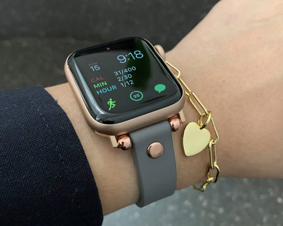 Slim Apple Watch Leather Band 41mm 38mm 42mm 45mm 49mm Slim - Etsy