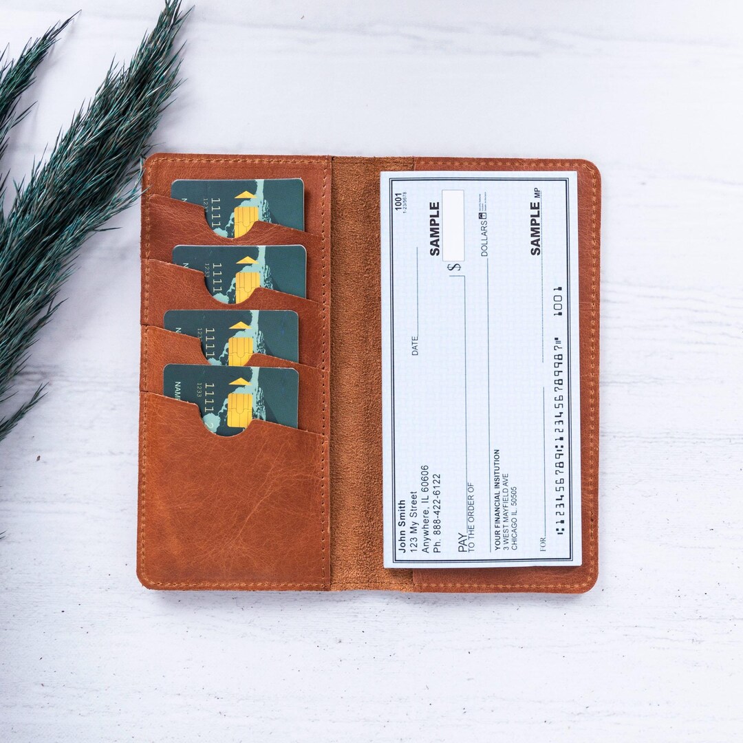 Personalized Leather Checkbook Corporate Gifts, Customized Checkbook ...