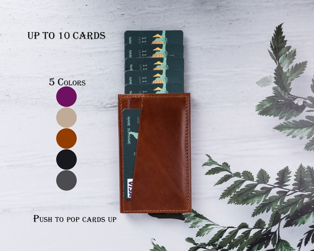 Leather Wallet, Pop-up Handmade Wallet, Personalized Man Wallet, Woman ...