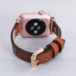 Rustic Leather Apple Watch Band 40mm 38mm 42mm 44mm Panther | Etsy