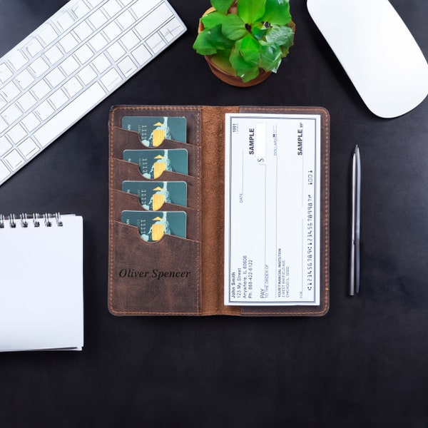 Leather Checkbook Covers Women - Etsy